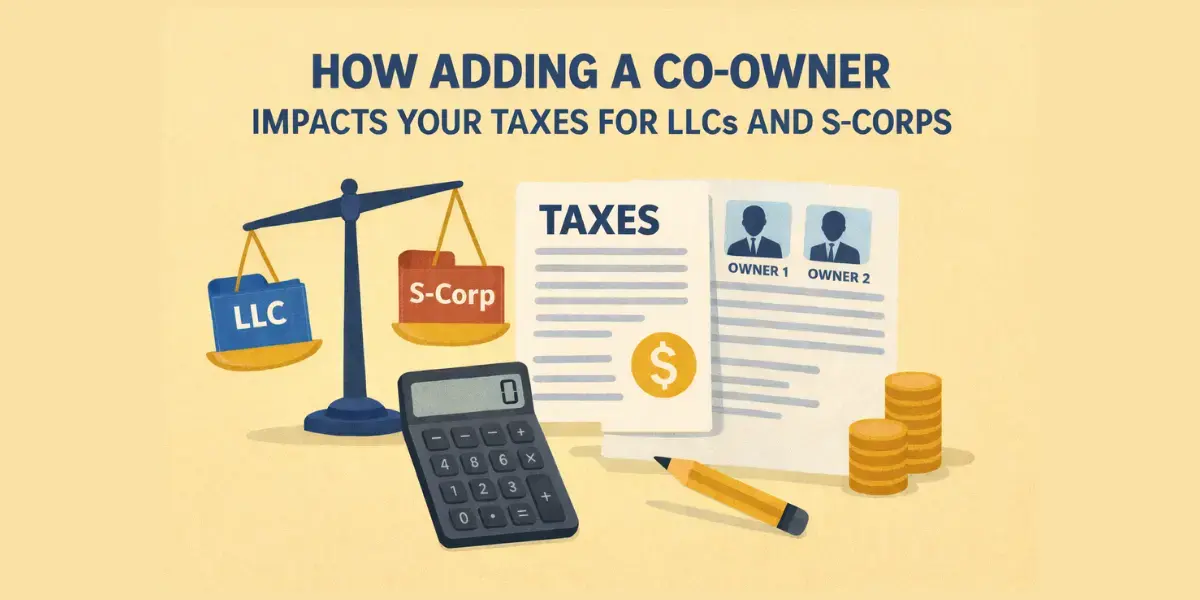 How Adding a Co-Owner Impacts Your Taxes for LLCs and S-Corps
